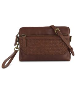 frye melissa crossbody wristlet, cognac basket