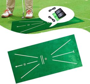 golf training mat for swing detection, premium golf hitting mats, mini portable crystal velvet practice training aid rug for home indoor office outdoor backyard (12" x 24"), by sgaloge