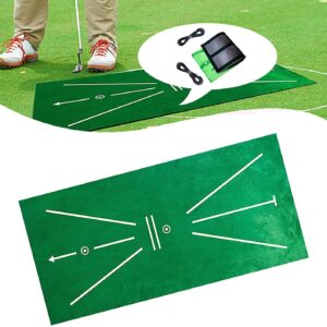 Golf Training Mat for Swing Detection, Premium Golf Hitting Mats, Mini Portable Crystal Velvet Practice Training Aid Rug for Home Indoor Office Outdoor Backyard (12" X 24"), by Sgaloge