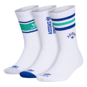 adidas womens originals mixed graphics cushioned crew socks (3-pair)