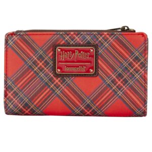 Loungefly Harry Potter Gryffindor Plaid Pattern Faux Leather Wallet