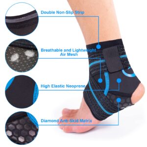 Nvorliy Ankle Brace for Swimming, Aquatic, Scuba Diving, Surfing, Paddle Boarding, Water Sports or Injury Recovery, Neoprene Compression Ankle Wrap & Foot Support for Women & Men (Small)