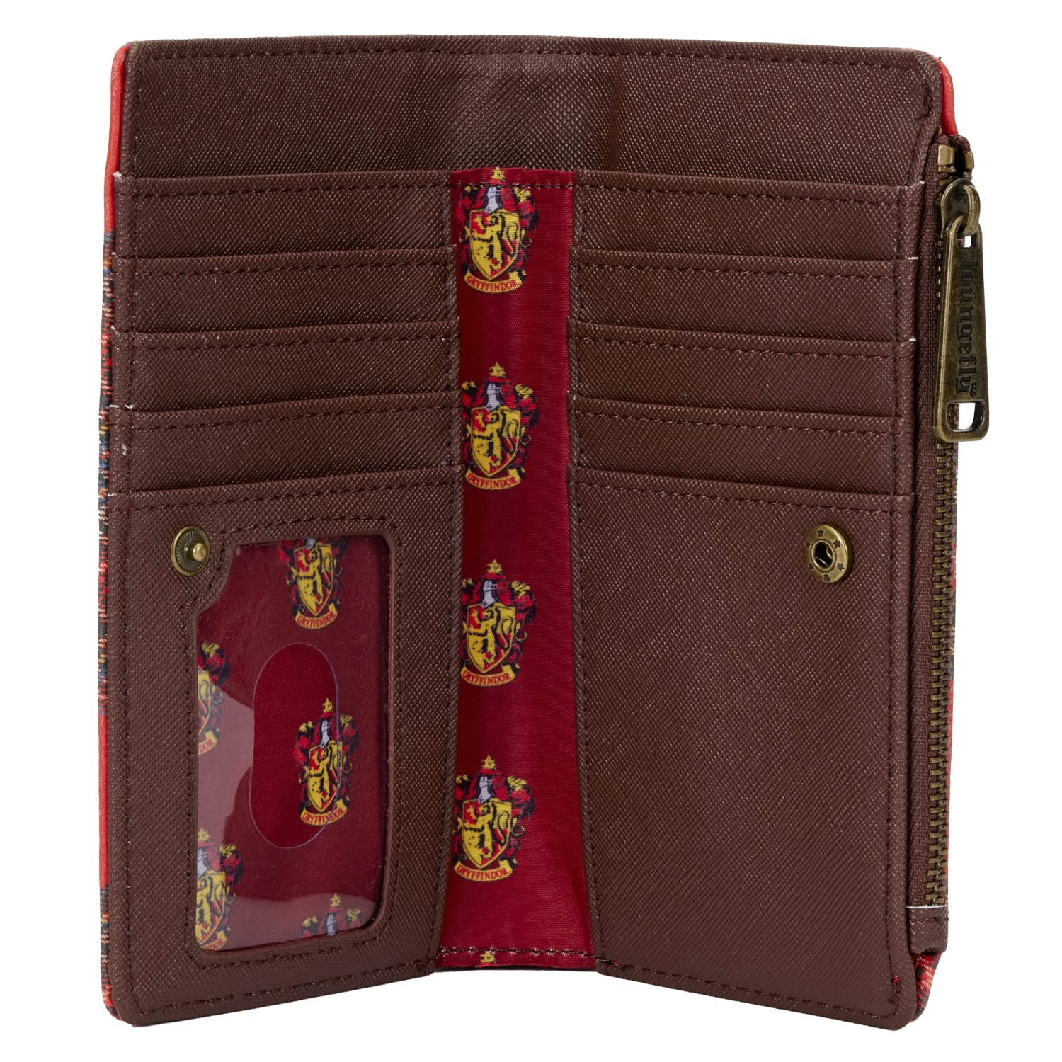 Loungefly Harry Potter Gryffindor Plaid Pattern Faux Leather Wallet