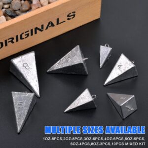 Pyramid Sinkers Fishing Weights Fishing Sinker Weights Pyramid Weights Surf Fishing Weights Saltwater Ocean Fishing Gear Tackle 1oz 2oz 3oz 4oz 5oz 6oz 8oz