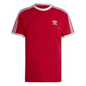 adidas originals men's adicolor classics 3-stripes t-shirt, better scarlet, large