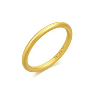 chow sang sang 999 24k solid gold stackable ring for women 92293r (our size 11 / us 5.25)