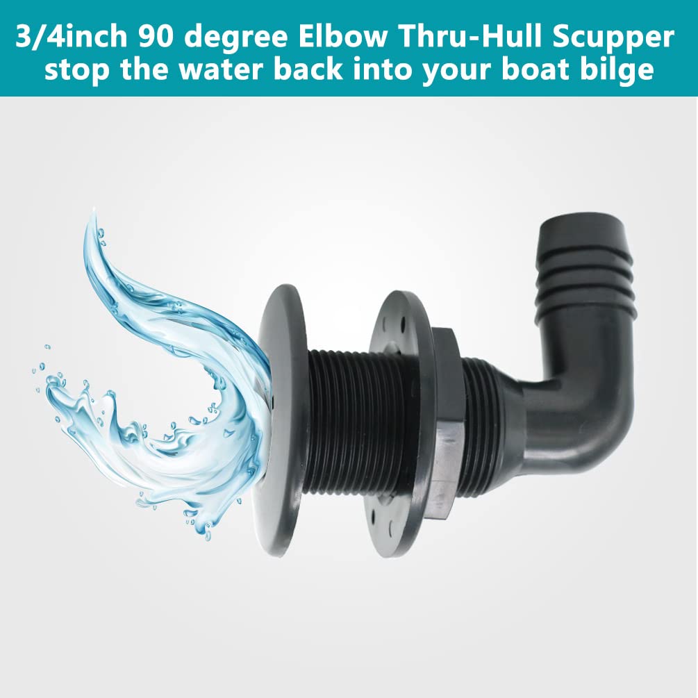 Marine Bilge Pump Hose 3/4 Inch Plumbing Kit, 3/4 Inch 3-Way Y Barbed Fitting