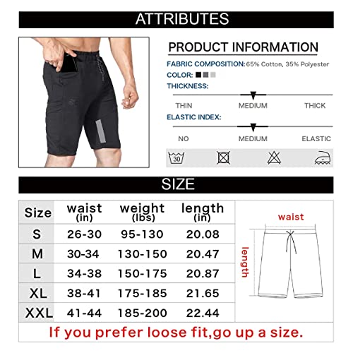 BROKIG Mens Thighs Mesh Gym Workout Shorts, Bodybuilding Slim Athletic Running Shorts for Men with Zipper Pockets (Black,Medium)