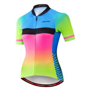 Women's Cycling Jersey Set Bike T-Shirt Reflective+5D Padded Shorts S-3XL