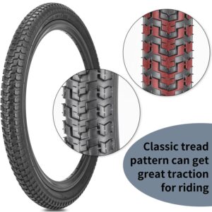 20" 26" Bike Tires 20 x 2.125 26 x 2.1 inch Folding Bike Tires for Mountain Bike Beach Cruiser Bike City Urban Bicycles (20 X 2.125 Single)