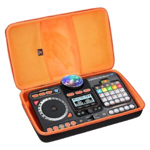 fblfobeli eva hard carrying case for vtech kidistar dj mixer black, portable travel storage organizer bag (case size)