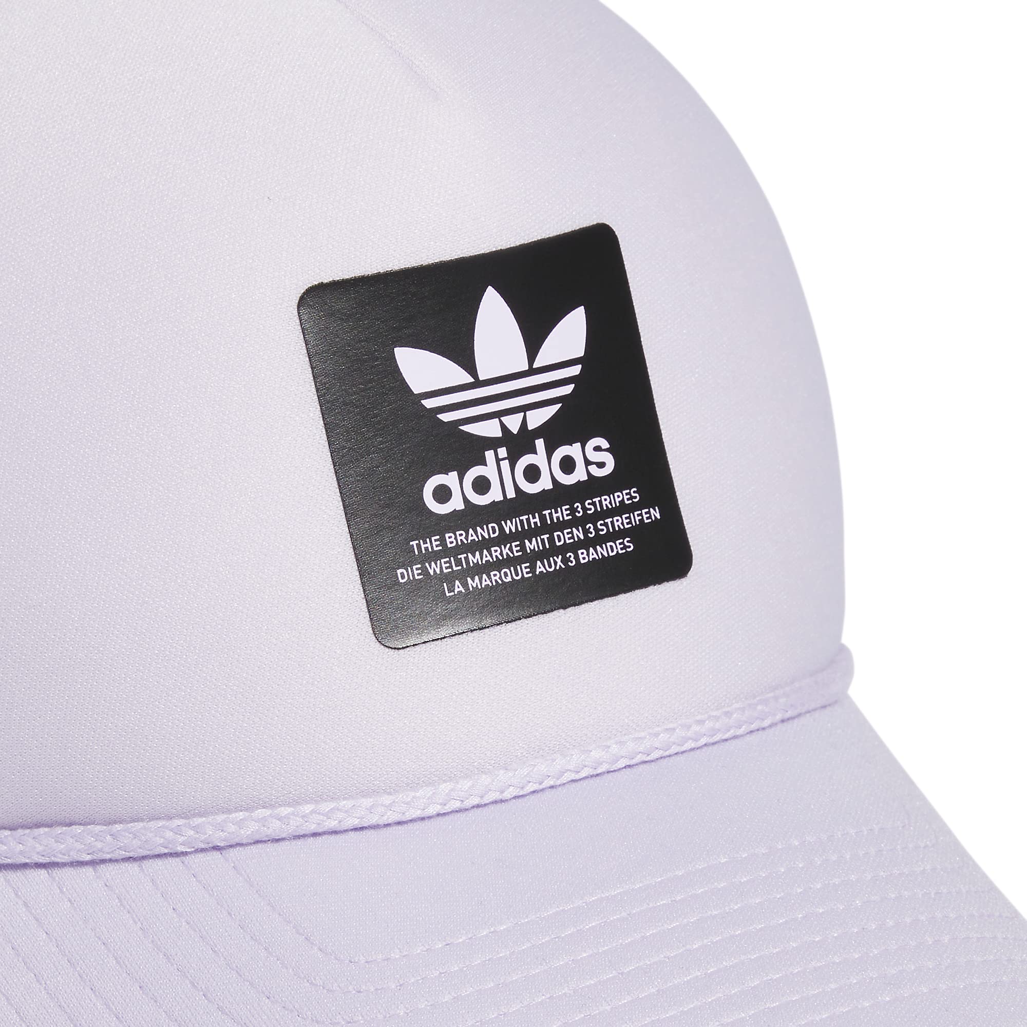 adidas Originals Dispatch Trucker 5-panel High Crown Mesh-back Adjustable Strapback Cap, Silver Dawn Grey/Black, One Size