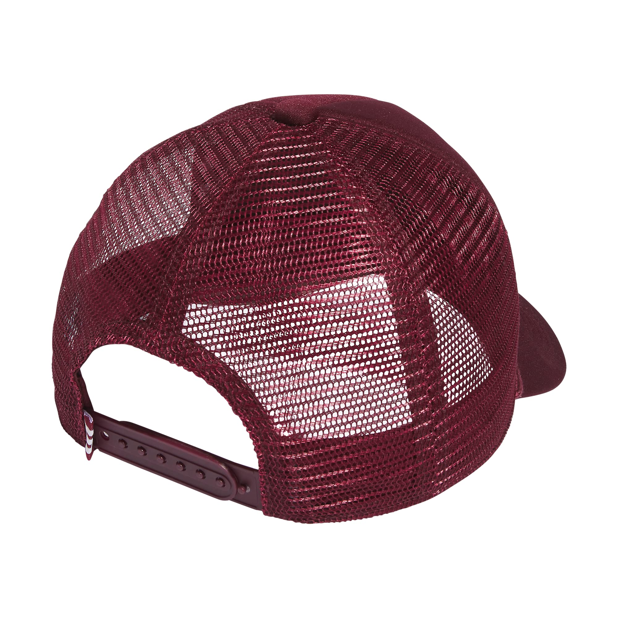 adidas Originals Dispatch Trucker 5-Panel High Crown Mesh-Back Adjustable Strapback Cap, Shadow Red/White, One Size