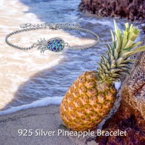 ONEFINITY Sterling Silver Pineapple Bracelet Pineapple Pendant Jewelry Mother‘s Day Gift for Women Mom