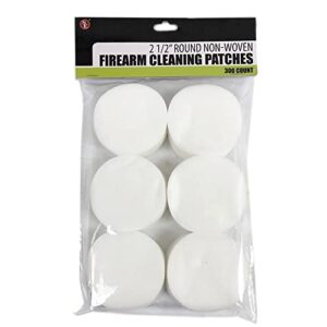 300pc round cleaning patches 2.5" round non woven wipes rifle pistol gun maintenance