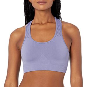 pretty polly women's eco active wear crop top, purple (blueberry), small/medium