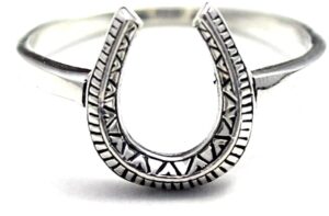 925 sterling silver horseshoe band ring cosumosu (8)