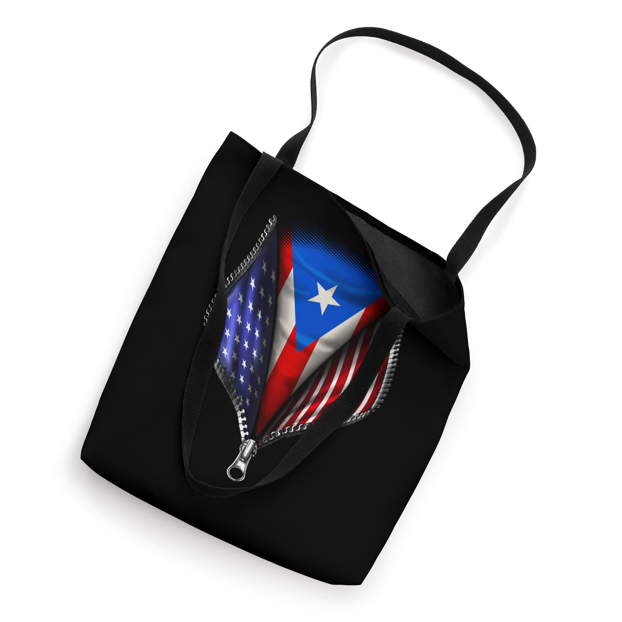 Puerto Rico Flag Puerto Rican Zipper Tote Bag