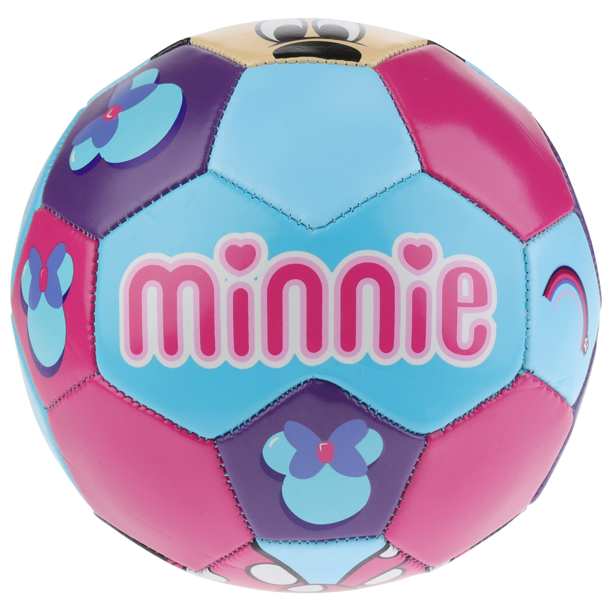 Capelli Sport Disney Minnie Mouse Soccer Ball, Peekaboo Minnie Youth Kids Mini Soccer Ball, Multi, Size 3