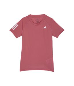 adidas girls' club tennis t-shirt, pink strata, medium