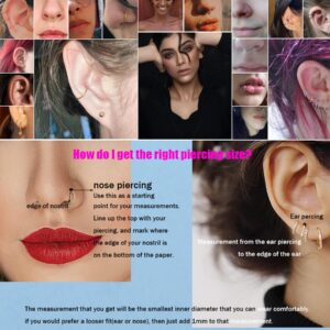 20g Small Nose Rings Hoops Grade 23 Titanium Black Hinged Seamless Rings Clicker Sleeper Top Cartilage Daith Rook Snug Tragus Piercing Hoop Earrings 7mm