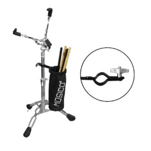 Mosico Snare Drum Stand Height Range 13.40-23 Inches For 10''-14'' Snare Drum With Drumstick Holder Snare Stand for Beginners