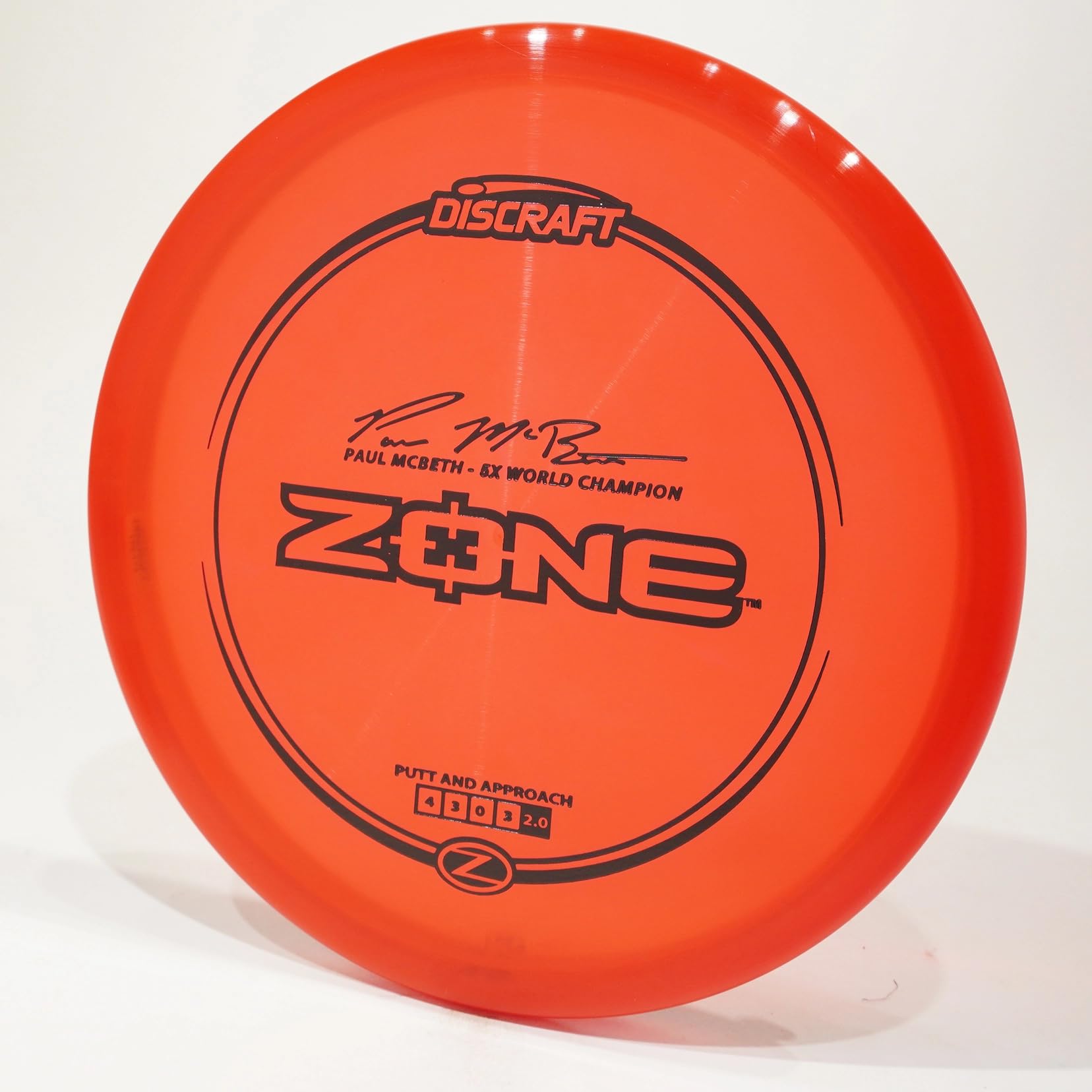 Discraft Zone (Z-Line) 5X Paul McBeth Putter & Approach Golf Disc, Pick Weight/Color [Stamp & Exact Color May Vary] Red 173-174 Grams