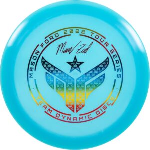 dynamic discs limited edition 2022 team series mason ford logo hybrid-x getaway fairway driver golf disc [colors may vary] - 173-176g