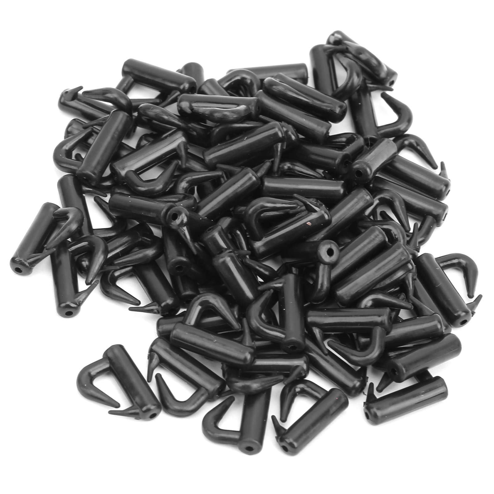 Dilwe 120Pcs Clevis, Snaps, Black Clevis Fishing Tackle Fast Change Accessories