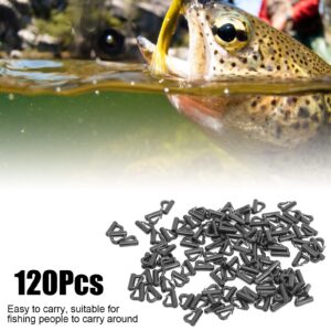 Dilwe 120Pcs Clevis, Snaps, Black Clevis Fishing Tackle Fast Change Accessories