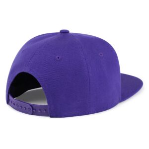 Bear Hip-Hop Snapback Hat Embroidered Purple Baseball Cap Big Scary