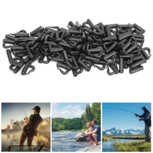 Dilwe 120Pcs Clevis, Snaps, Black Clevis Fishing Tackle Fast Change Accessories