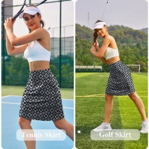 COOrun Women Tennis Skort Skirt for Running Golf Workout Sports with Short and Pockets