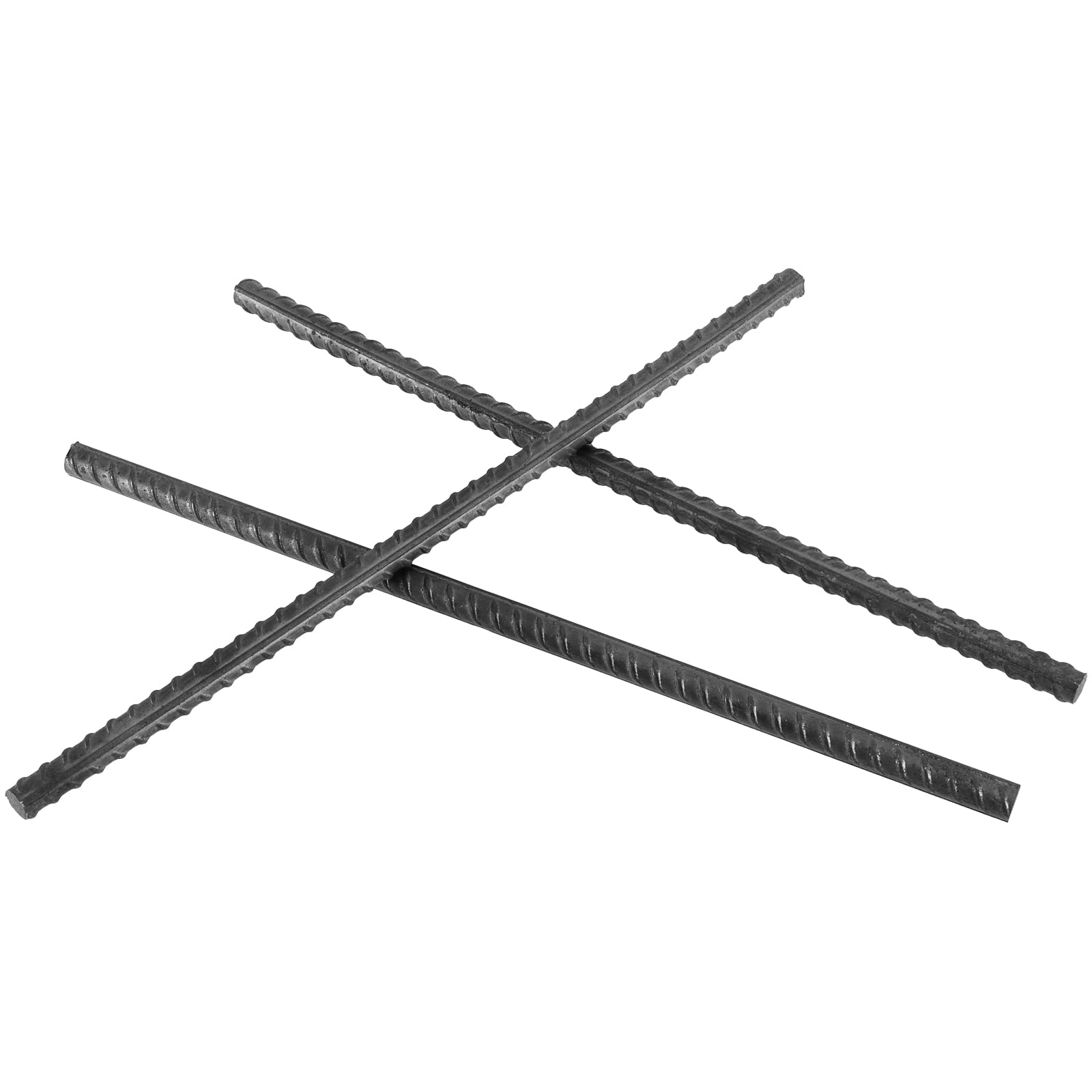 KOHAND 16 PCS 15 Inch Black Ground Rebar Stakes, Heavy Duty Hook Ground Anchors Stakes, Straight Metal Stakes for Concrete Forming, Camping Tent, Plant Stakes, 3/8” Thick