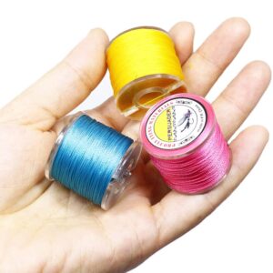 WellieSTR 8colors Set Slow Jigging Hook Twisted Binding Thread Polyester Fiber Rod Guide Winding Thread 150M Ring Fasten line