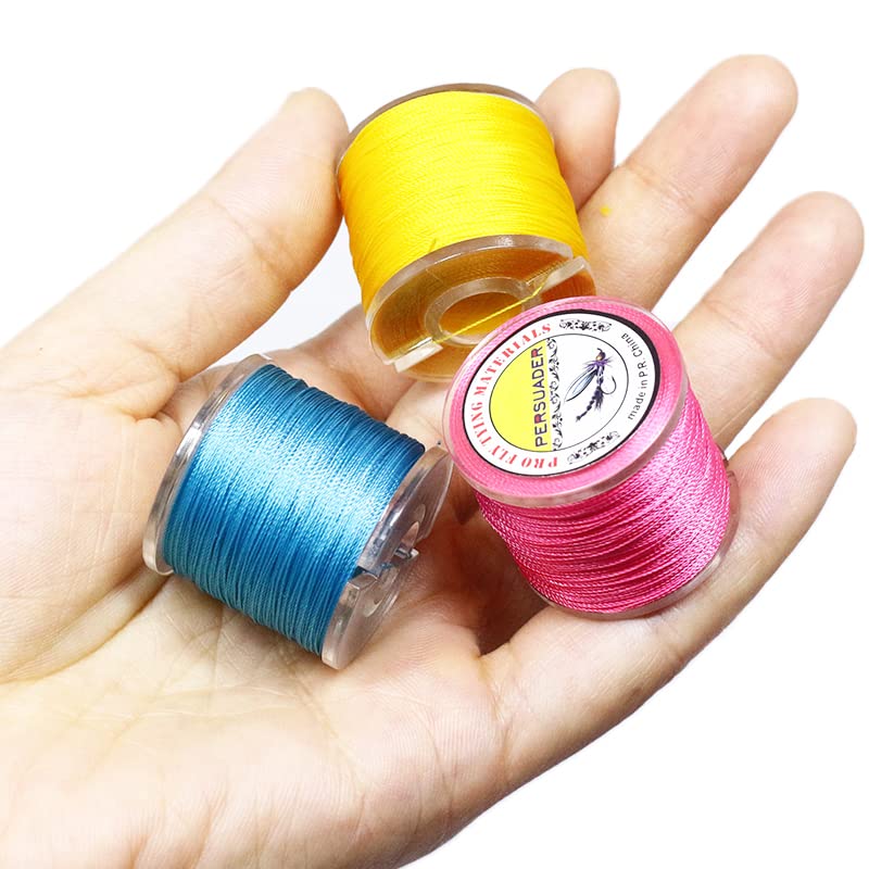 WellieSTR 8colors Set Slow Jigging Hook Twisted Binding Thread Polyester Fiber Rod Guide Winding Thread 150M Ring Fasten line