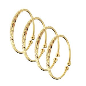 yongkan jewelry 4pcs ethiopian jewelry dubai gold african bangles & bracelets for women men