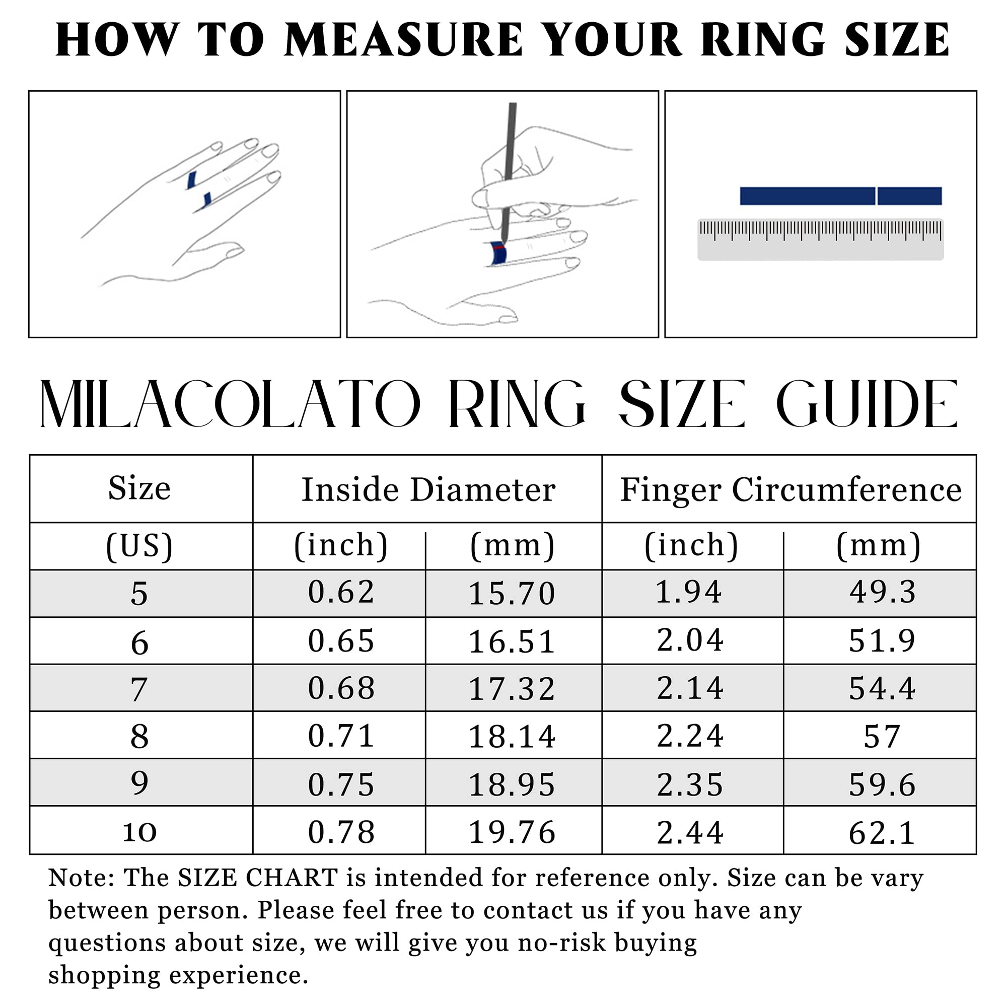 MILACOLATO S925 Sterling Silver Rings for Women Men 18K White Gold Plated Stackable Statement Thin Plain Thumb Ring High Polished Wedding Band Ring Comfort Fit Size 8, 1mm