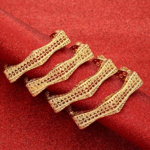 Dubai Gold Color Bracelet Ethiopian Jewelry African Women Arab Wedding Bride Bangles