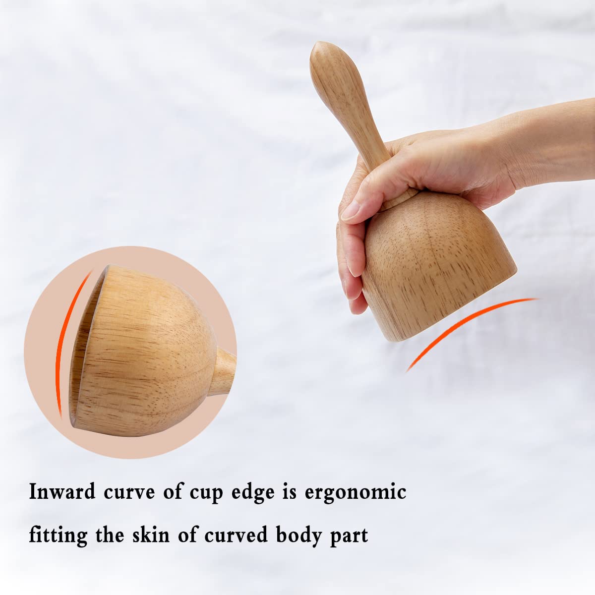 xukele Wood Therapy Cup, Wood Therapy Massage Tools for Body Shaping, Body Sculpting Tool for Lymphatic Drainage & Cellulite Reduction, Maderoterapia Massager