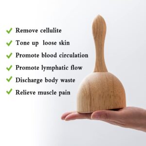 xukele Wood Therapy Cup, Wood Therapy Massage Tools for Body Shaping, Body Sculpting Tool for Lymphatic Drainage & Cellulite Reduction, Maderoterapia Massager