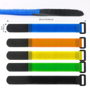 25pcs Fishing Rod Belts Ties Spinning Pole Straps Holders Stretchy Fishing Tackle Ties Accessories Fixing Strap Ropes for Fly, Spinning, Casting Rod