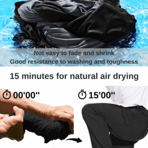 NATUVENIX Hiking Pants for Men, Lightweight Mens Travel Pants Quick Dry Fishing Pants Men Water Resistant Outdoor Pants Work