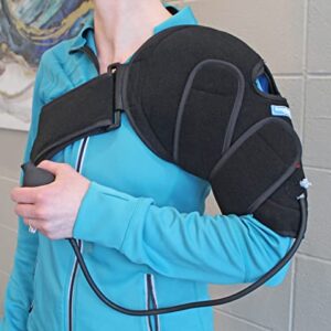 RangeMaster Adjustable Shoulder Compression Wrap for Hot/Cold Therapy - Relieve Arm Pain with Immobilizer Support for Tendonitis, Dislocated Joint, and Rotator Cuff Injuries | (FSA/HSA Approved)