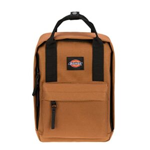 dickies brooklyn mini backpack, small backpack purse for men and women, travel shoulder book bag (brown duck)