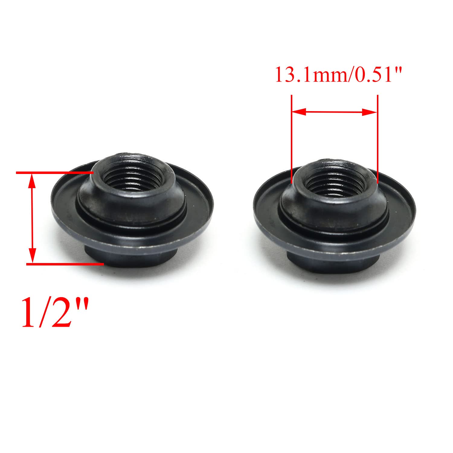 WELWIK 2PCS 3/8x26T Rear Axle Nut, Bike Bicycle Axle Nuts, Hub Nuts, Bike Bicycle Rear Axle Nuts Hub Nuts, Cone Nuts Dust Protector, Large