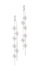 shashi women's whisper earrings, white gold, one size