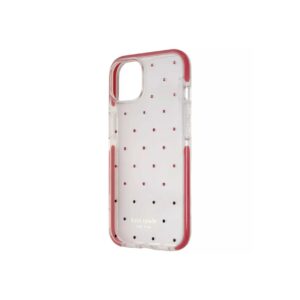 kate spade new york protective hardshell case for iphone 13 - pin dot ombre pink/clear (pin dot ombre/clear)