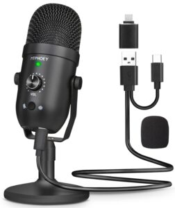 podcast microphone for phone, mtphoey professional usb microphone fortiktok/pc/pad/ps4/i*o*s/android,computer mic with noise cancelling,asmr microphone plug and play for streaming,podcast,gaming