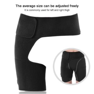 Adjustable Thigh Brace Support Hip Brace Muscle Strain Prevention Belt Sports Protector Stabilizer for Groin Hip Flexor Arthritis Bursitis Sciatic Nerve pain for Men Women